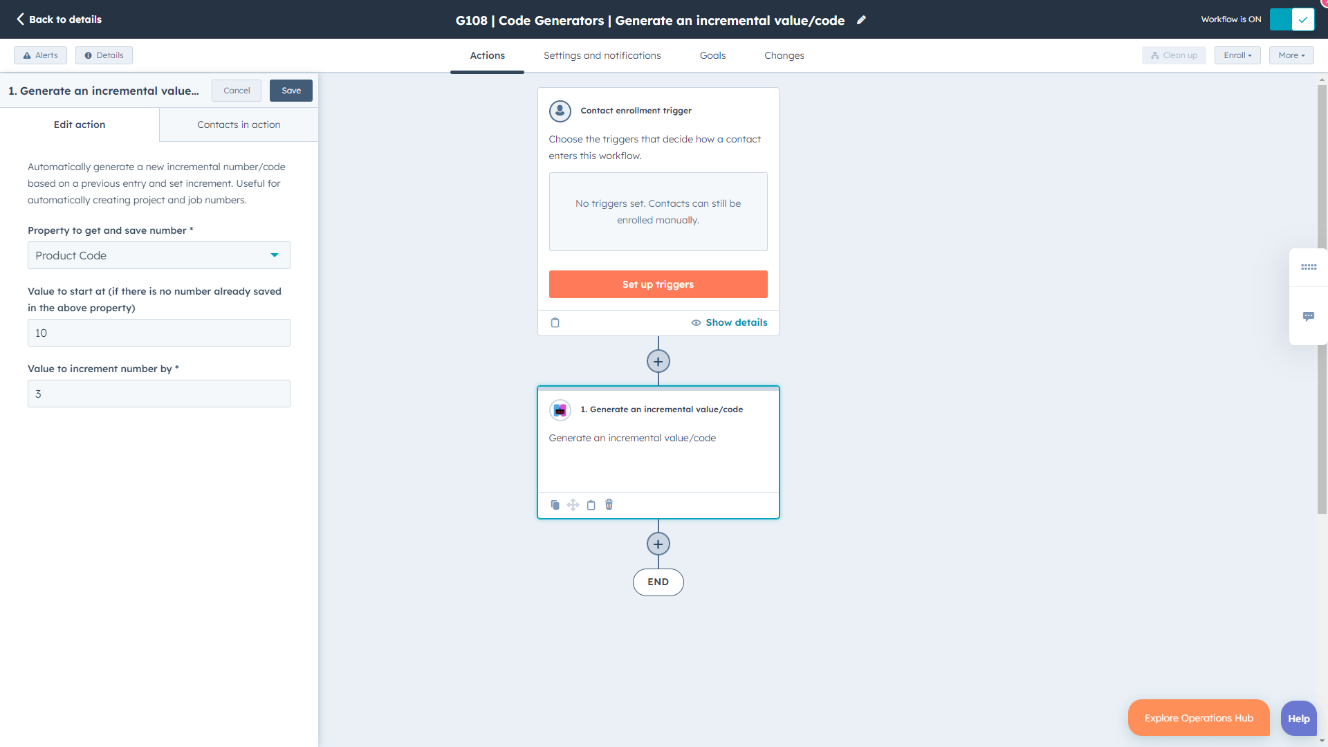 Integración de Workflow Generate Code Actions con HubSpot | Conéctala aquí