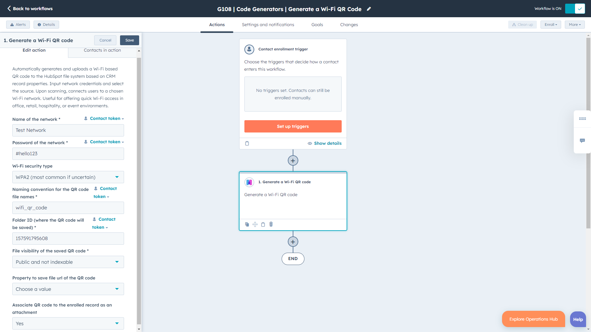 Workflow Generate Code Actions HubSpot Integration | Connect Them Today